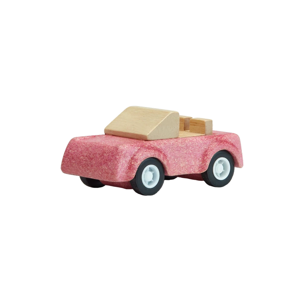 PlanToys Pink Sports Car Children's Creative Play Toy Car– Hazel & Fawn