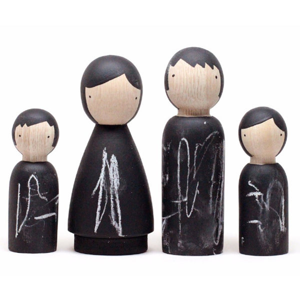 Goose Grease Chalk People Kid's Handmade Wooden Peg Doll Toy– Hazel & Fawn