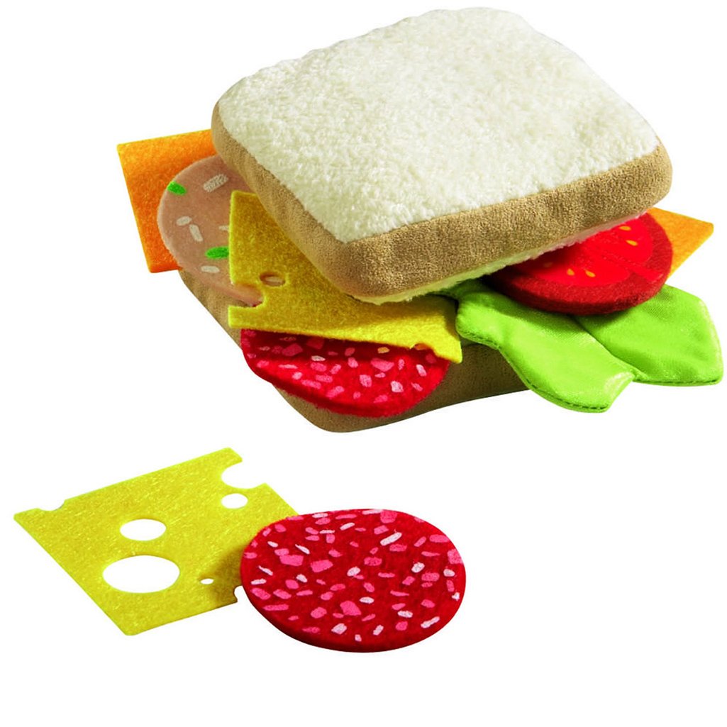 HABA Children's Pretend Play Biofino Sandwich Imaginative Food Toy Set ...